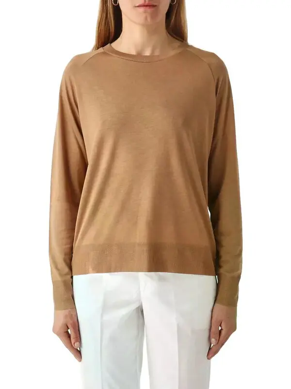 Herno Raglan-sleeve T-shirt With Button Slit - Neutrals