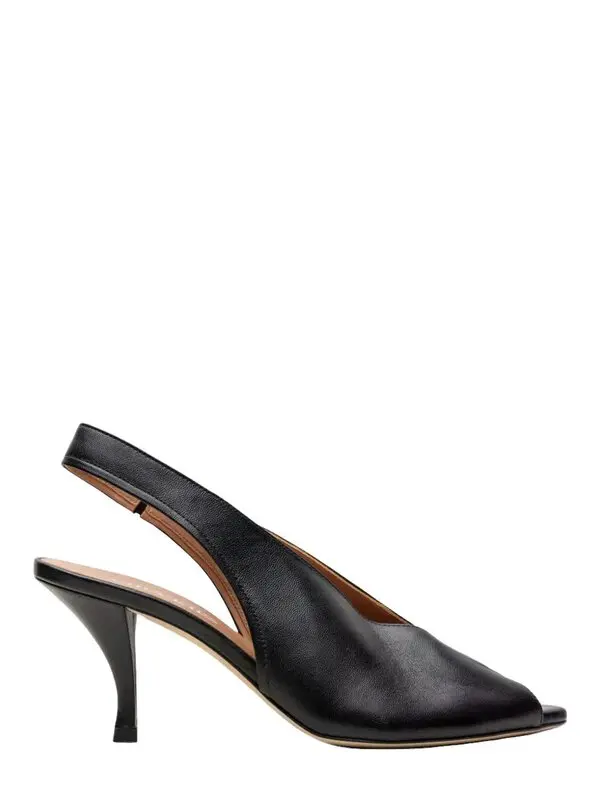 CHUCKIES Peep-toe Slingback Pumps - Black
