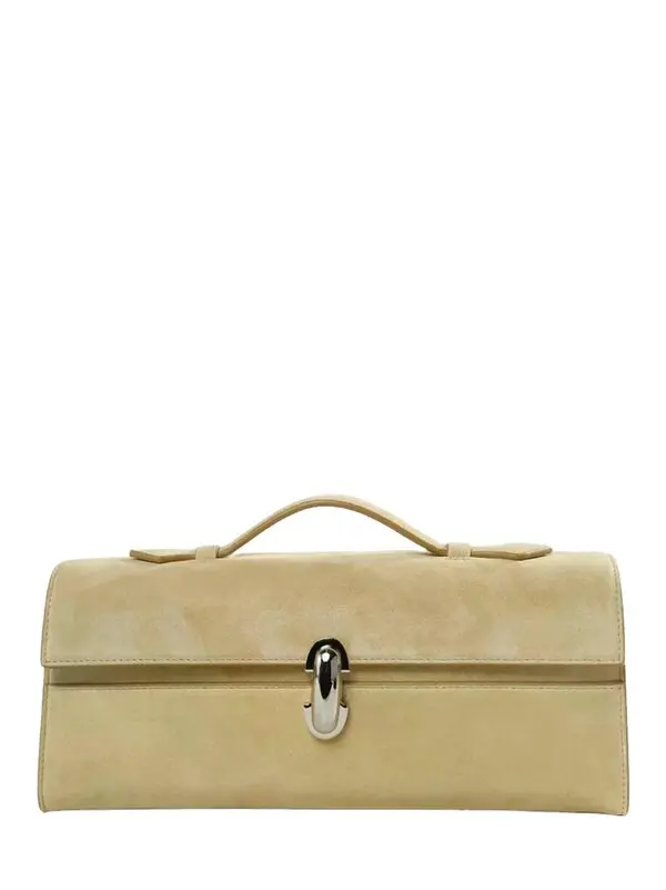 Savette Symmetry Suede Shoulder Bag - Neutrals