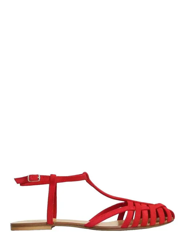 ANNA F. Cage-strap Sandals - Red