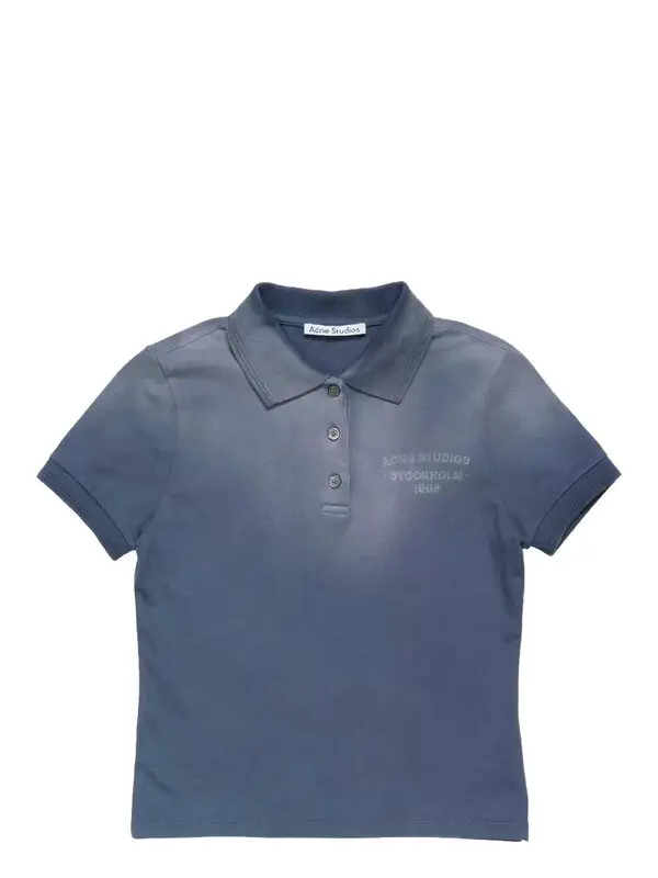 Acne Studios Logo-print Polo Shirt - Blue