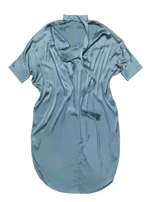 Acne Studios Satin Tunic Dress - Blue