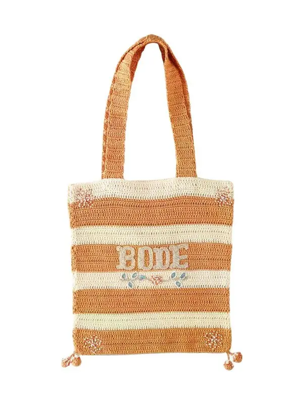 BODE Crochet Tote Bag - Orange