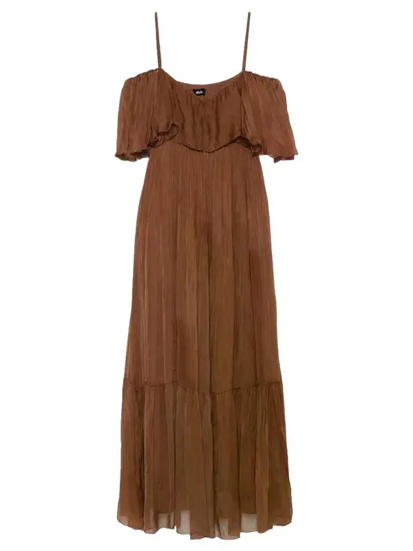 Dixie Ruffled-detail Maxi Dress - Brown