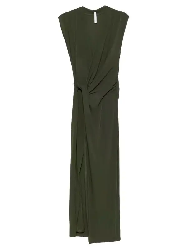 Imperial Knot-detail Maxi Dress - Green