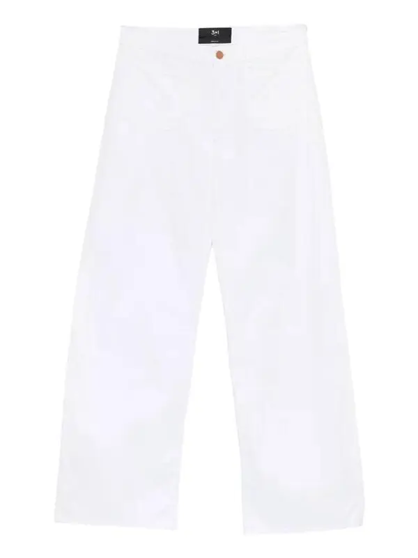 3x1 Patch-pocket Wide-leg Jeans - White