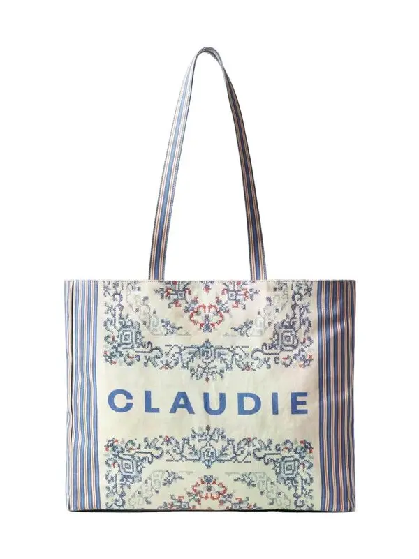 Claudie Pierlot Figurative Logo Print Beach Bag - Neutrals