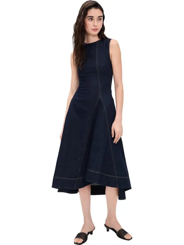 ALIGNE Liberty Denim Midi Dress - Indigo