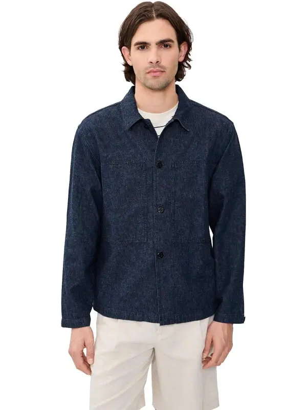 KNICKERBOCKER Mafra Denim Cotton And Linen Overshirt - Indigo