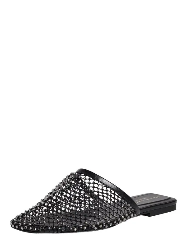 Stella McCartney Crystal Mesh Slides - Black Crystal