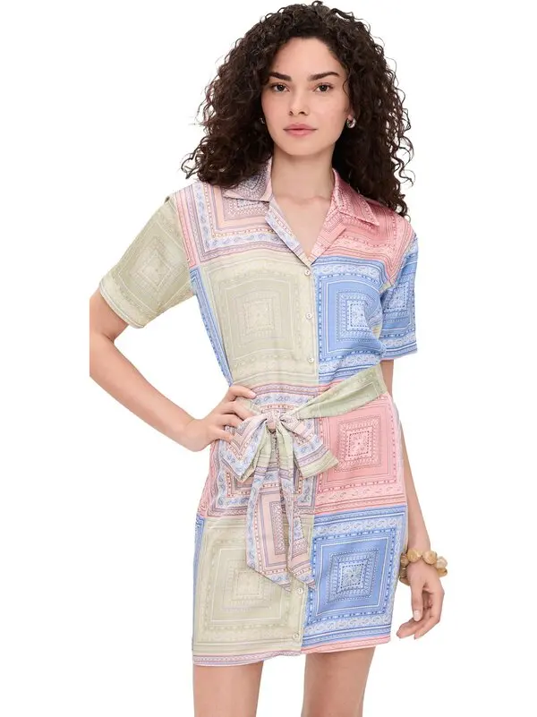 Misa Holland Mini Dress - Pastel Tiles St