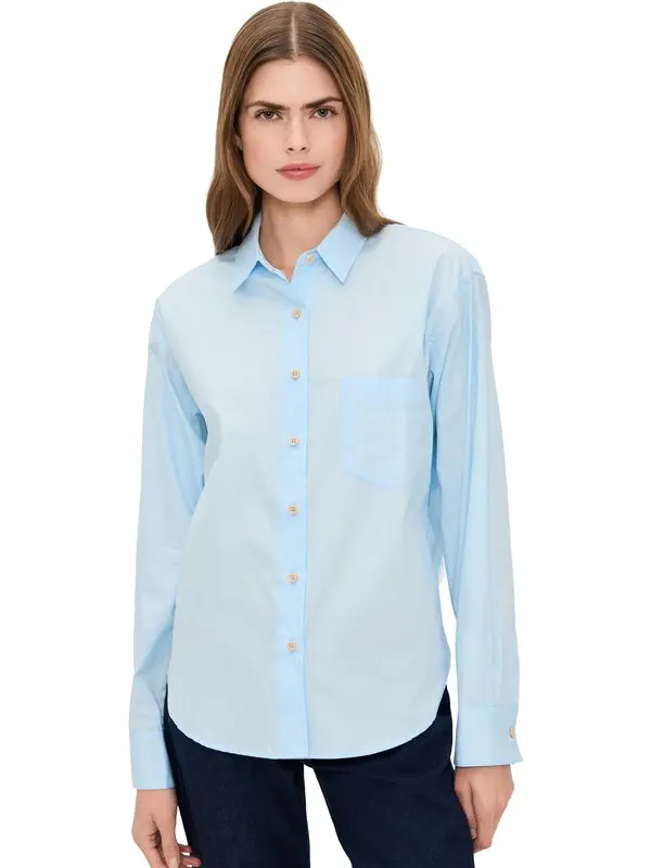 JAMIE HALLER Weekend Shirt - Baby Blue