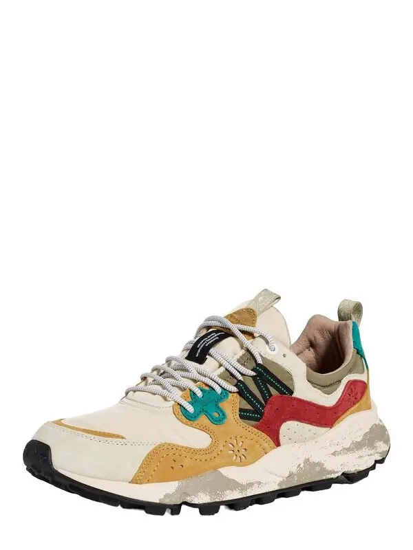 FLOWER MOUNTAIN 10th Anniversary Yamano 3 Sneakers - Yellow/rust/petrol