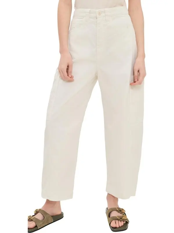 JAMIE HALLER The Baggy Painter Crop Trousers - Ecru
