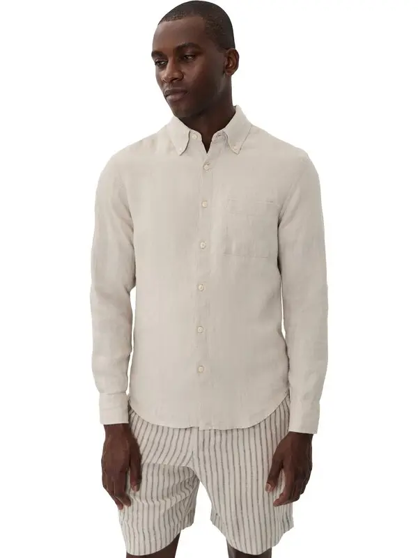 ALEX CRANE Linen Playa Shirt - Bone