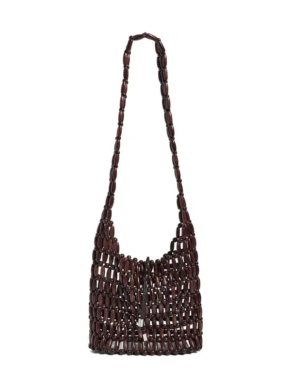 Staud Coronado Bucket Bag - Wood Beads