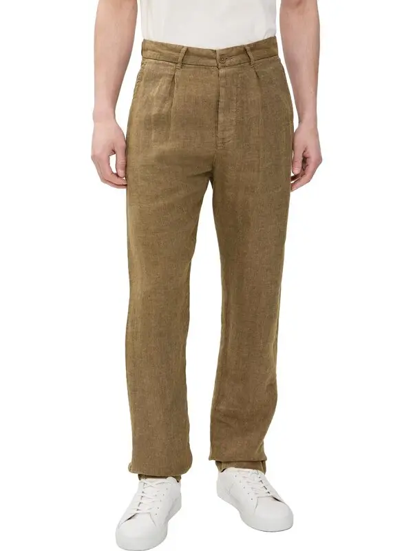 ALEX CRANE Pleated Alta Trousers - Chai