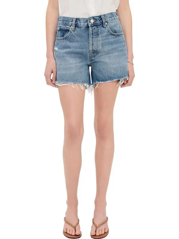 FRAME The Long Hang Denim Shorts - Loretta