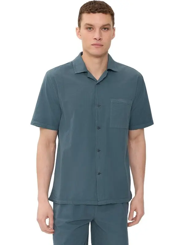 ALEX CRANE Air Cotton Camp Shirt - Lake