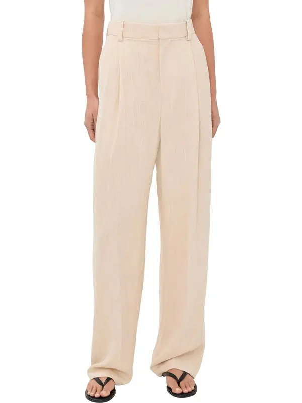 Wardrobe.NYC Spring Tailored Trousers - Cream