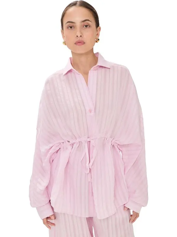 THE LATEST Dalida Fluid Stripe Shirt - Pink