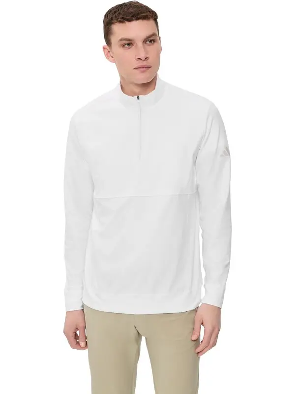 Adidas Ultimate365 Tour Quarter Zip Pullover - White