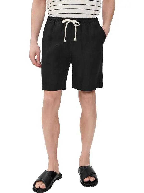 ALEX CRANE Linen Drawstring Shorts - Night