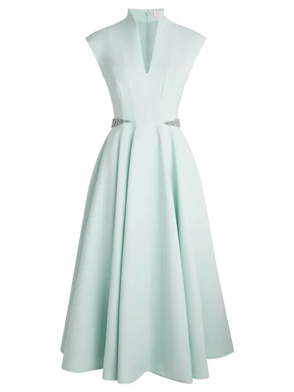 Sabina Bilenko Crepe Erica Midi Dress - Green