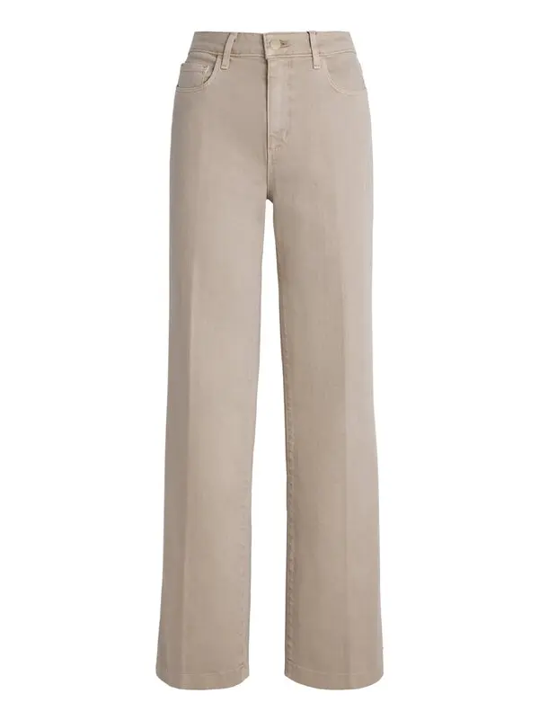 L'Agence High-rise Scottie Wide-leg Jeans - Beige
