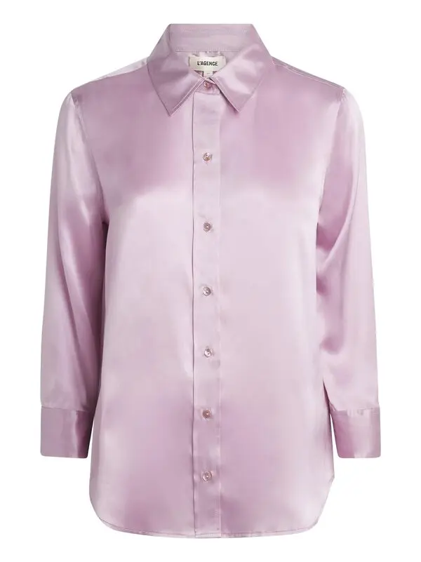 L'Agence Silk Dani Blouse - Purple