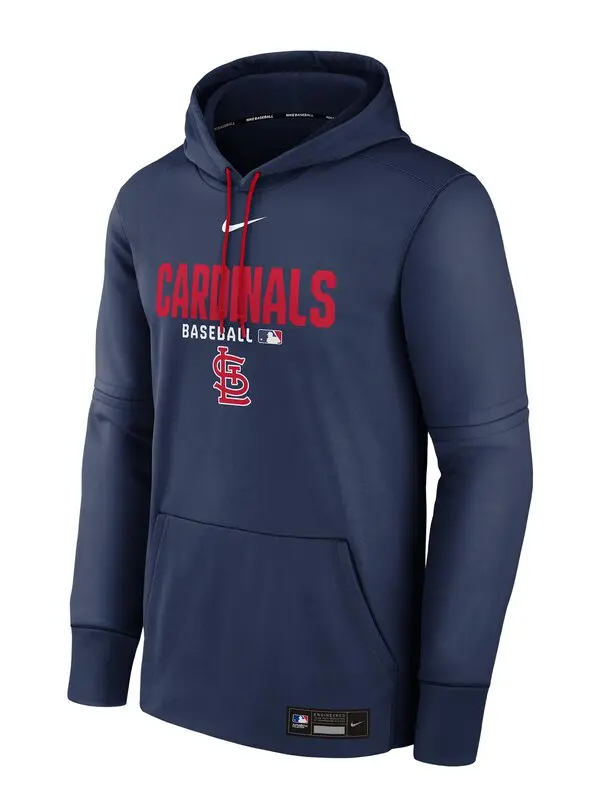 Nike St. Louis Cardinals Authentic Collection Therma Mlb Pullover Hoodie - Blue