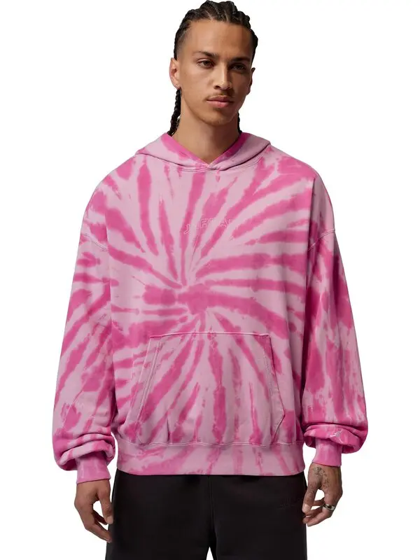 JORDAN Brooklyn Fleece Tie-dye Pullover Hoodie - Pink