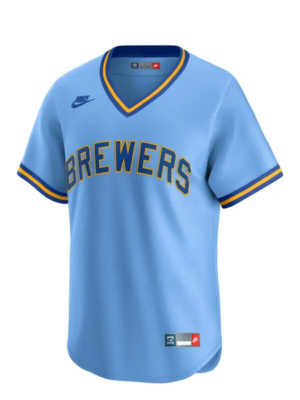 Nike Milwaukee Brewers Cooperstown Dri-fit Mlb Limited Jersey - Blue