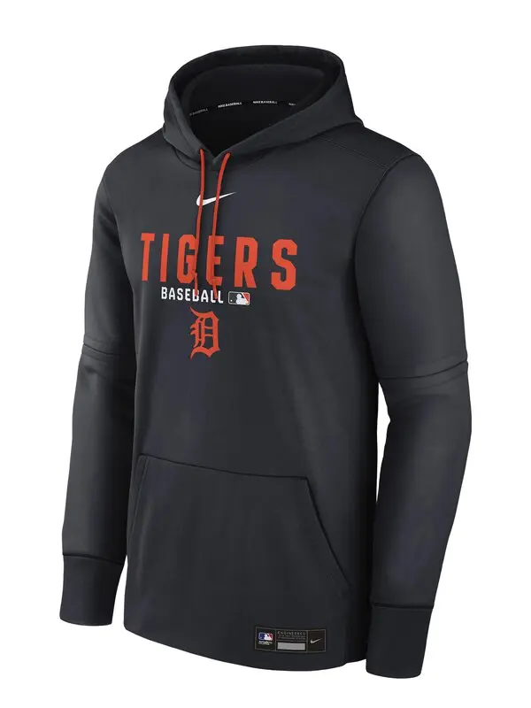 Nike Detroit Tigers Authentic Collection Therma Mlb Pullover Hoodie - Blue