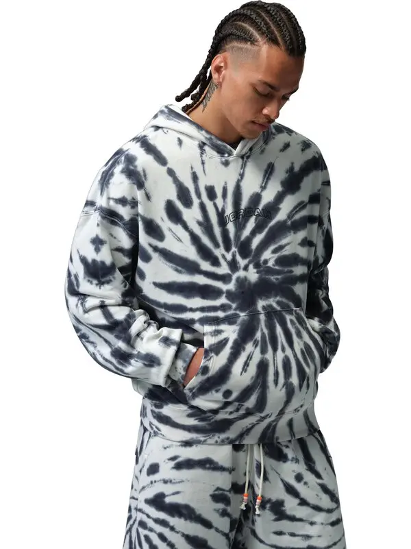 JORDAN Tie-dye Pullover Festival Hoodie - White