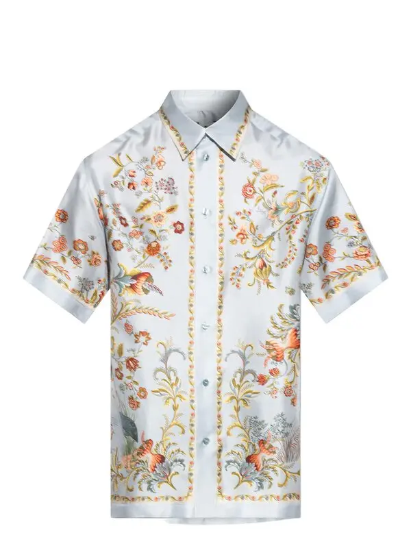 Etro Silk Shirt With Floral Motif - Multicolour