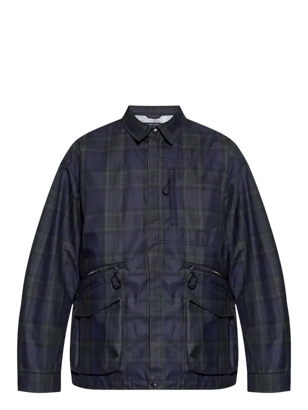 Comme Des Garçons Plaid Pattern Jacket - Navy Blue