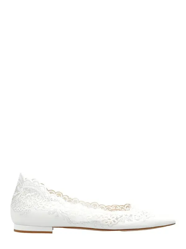 GIANVITO ROSSI Evie 05 Ballet Flats - White