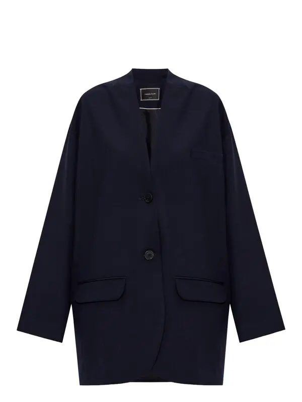 Fabiana Filippi Waist-cinched Blazer - Navy Blue
