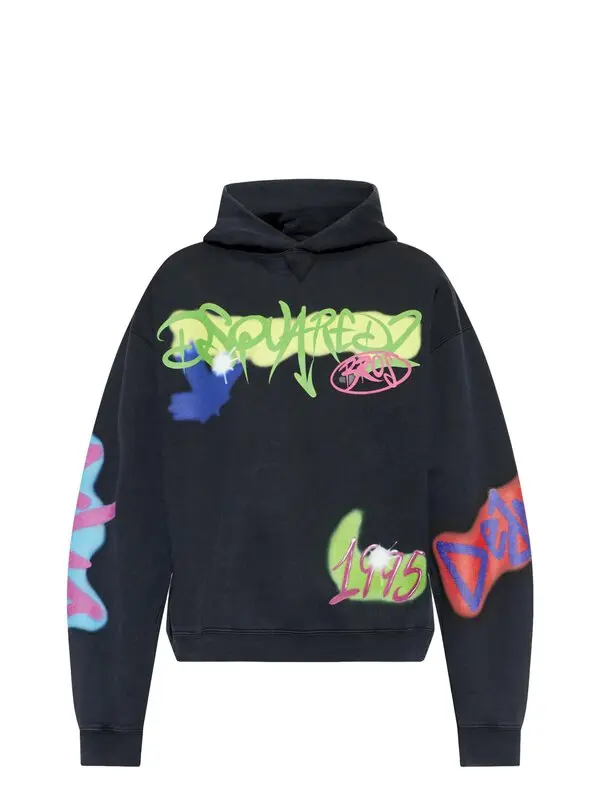 Dsquared2 Printed Sweatshirt - Black