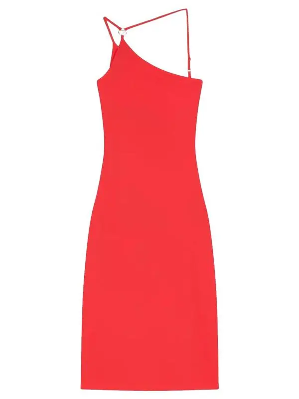 Coperni C-logo One-shoulder Dress - Red
