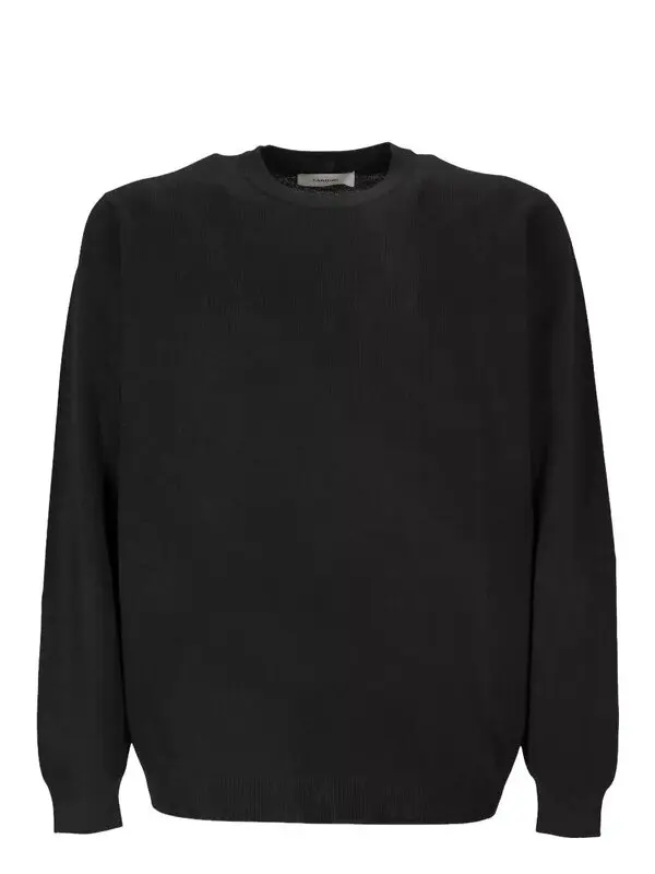 LARDINI Textured-knit Sweater - Black