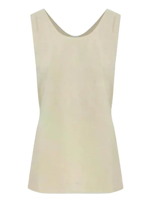 Hanro Sleeveless Blouse With Rear Tie - Neutrals