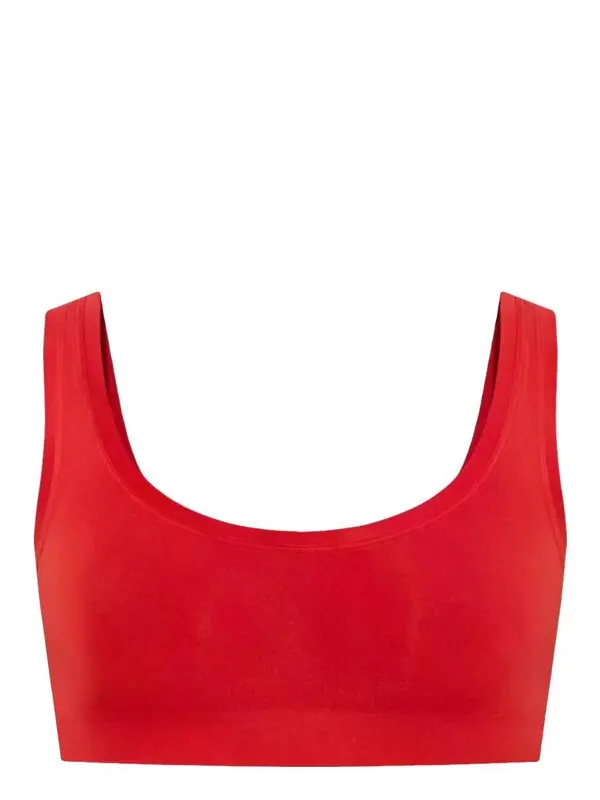 Hanro Banana-motif Scoop-neck Top - Red