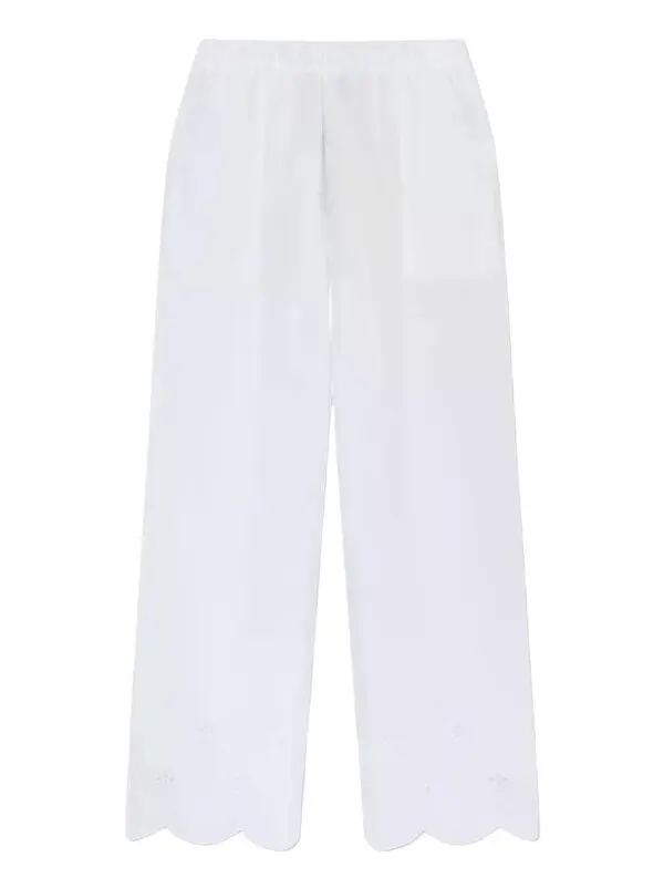 Hanro Broderie Anglaise Scalloped Trousers - White