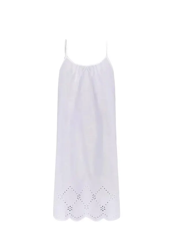 Hanro Broderie Anglaise Scalloped Dress - White