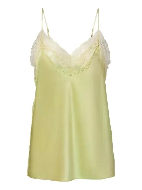 Veronica Beard Johanan Lace-trim Top - Green