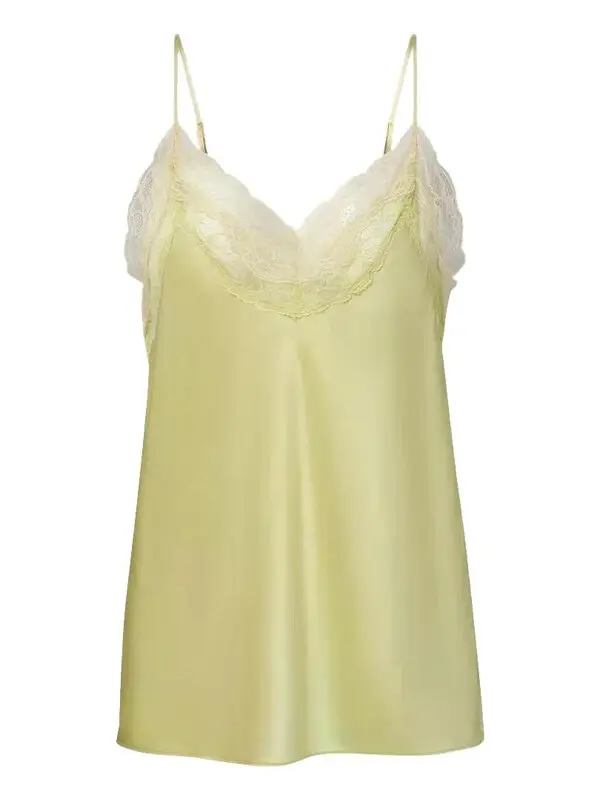 Veronica Beard Johanan Lace-trim Top - Green