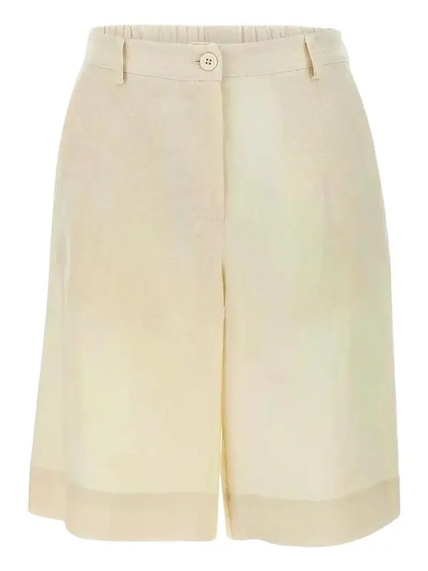KAOS Linen Bermuda Shorts - Neutrals