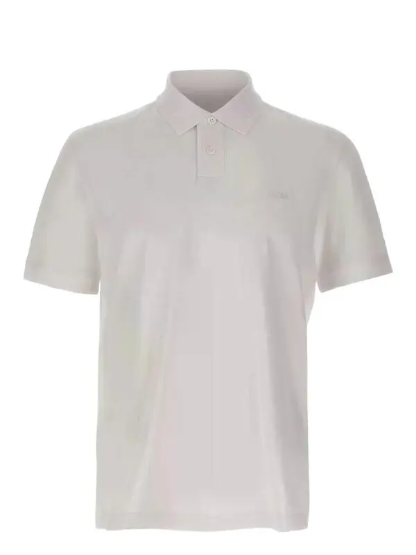 BOSS Interlock Cotton Polo Shirt - White